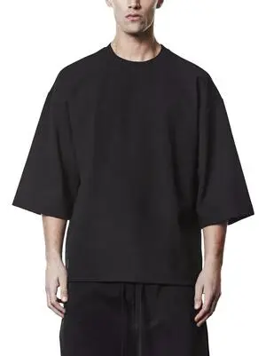 THOM KROM Worked Three-quarter Sleeve T-shirt - Black