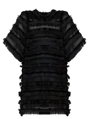 Munthe Fringe-embellished Mini Dress - Black