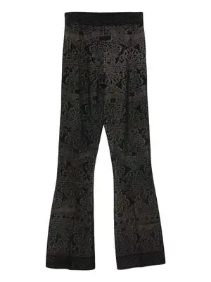 TWINSET Damask Pattern Trousers - Black