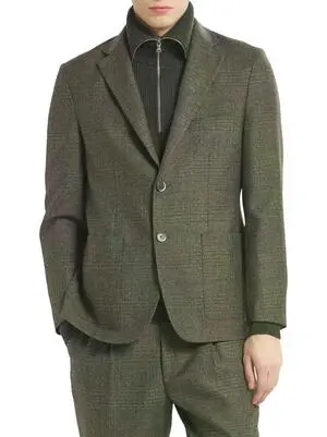 Barena Venezia Checked Single-breasted Blazer - Green