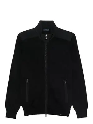 Paul & Shark Wool Zip-up Cardigan - Black