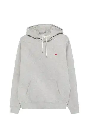 NEW BALANCE Logo-embroidered Hoodie - Grey