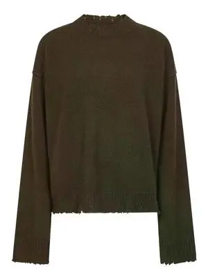UMA WANG Long Sleeve Distressed Sweater