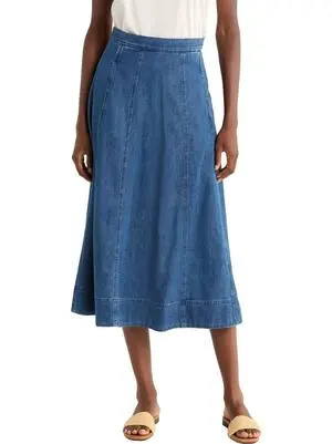 MARINE LAYER Lainey Denim A-Line Skirt