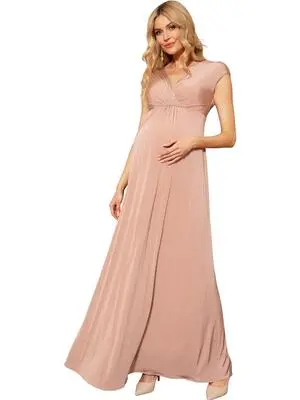 TIFFANY ROSE MATERNITY Francesca Maternity Maxi Dress Blush
