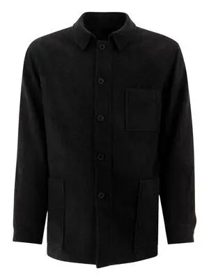 KAPTAIN SUNSHINE Button-down Patch-pocket Coat - Black