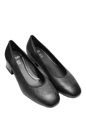 ARA Gypsum Block Heel Pump - Black