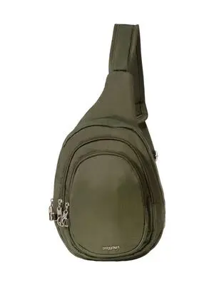 BAGGALLINI Securtex Anti-Theft Multi Zip Sling Thyme