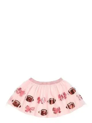 SWEET WINK Bow Football Sequin Tutu - Ballet Pink