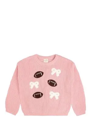 SWEET WINK Patch Knit Sweater - Pink