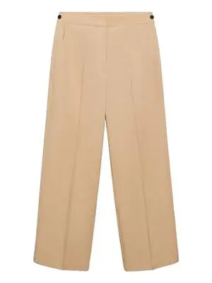 Mango Straight Leg Crop Trousers - Medium Brown