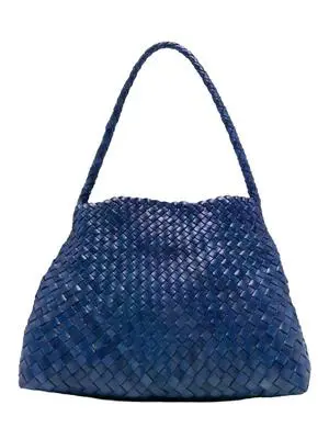 Dragon Diffusion Santa Woven-leather Shoulder Bag - Blue