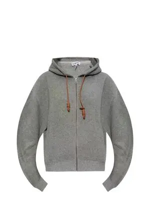 Loewe Hooded Zip-up Sweatshirt - Grey