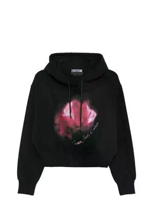 Versace Graphic-print Hoodie - Black