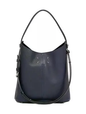 MAISON MARGIELA Dress-age Hobo Dual-strap Leather Tote Bag - Blue