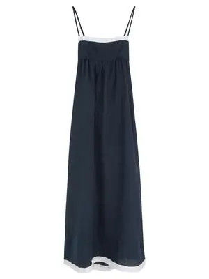 Bec & Bridge Elyce Linen Maxi Dress Navy