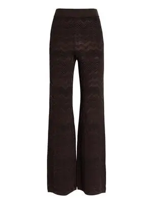 Missoni Chevron Fine-knit Trousers - Brown