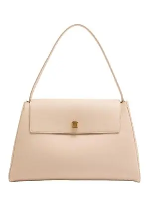 Khaite Audrey Grained Leather Top Handle Bag - Ivory