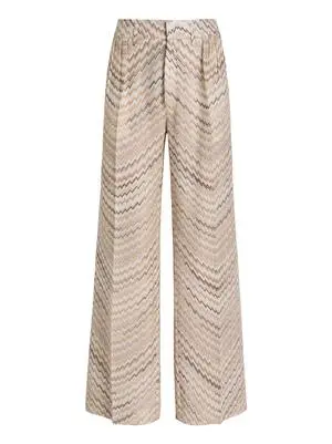 Missoni Zigzag Fine-knit Trousers - White