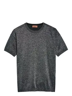 Missoni Lamé Fine-knit T-shirt - Silver