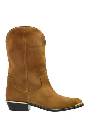 Isabel Marant Étoile Metallic-toe Cowboy Boots - Brown