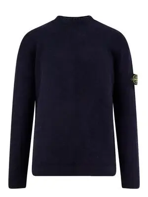 Stone Island Wool Blend Crewneck Sweater - Blue