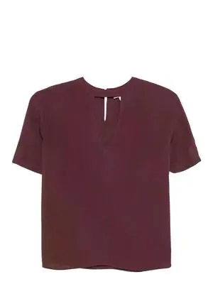 TWINSET Keyhole-neckline Short-sleeve Top - Red