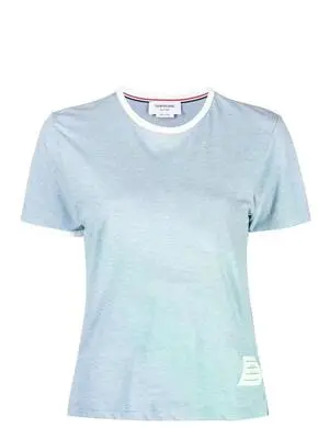 Thom Browne Contrast-trim T-shirt - Blue