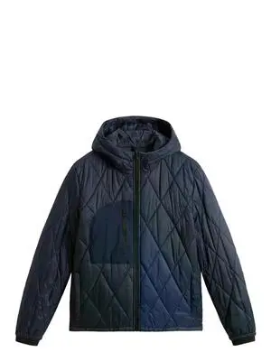 Woolrich Hooded Quilted Jacket - Blue