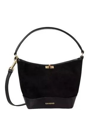 Sandro Mini Bucket Bag - Black