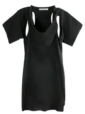 Alexander Wang Cut-out Draped Mini Dress - Black