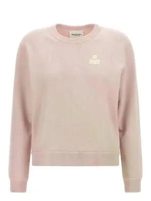 MARANT ETOILE Logo-embroidered Crew-neck Sweater - Pink