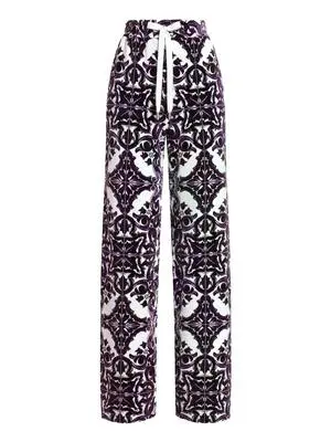 Dolce & Gabbana Majolica-jacquard Trousers - Purple