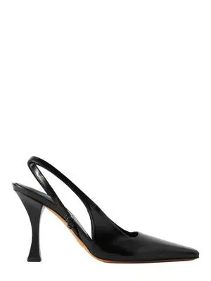 Proenza Schouler Trap Glossed-leather Slingback Pumps - Black