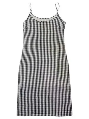 Callipygian Gingham Midi Dress - Black