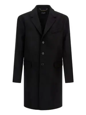 DSQUARED2 Button-Fastening Wool Coat