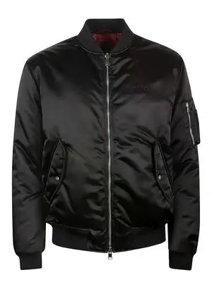 Gucci Satin Bomber Jacket - Black