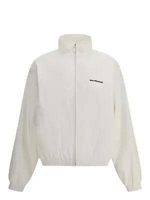 Balenciaga Logo-detail Zip-up Jacket - White