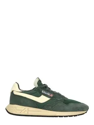 AUTRY Pebbled Leather Sneakers - Green
