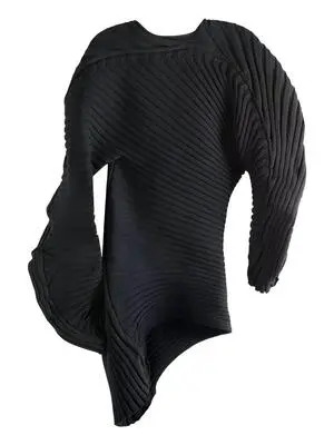 Issey Miyake Asymmetric Hem Sweater - Black