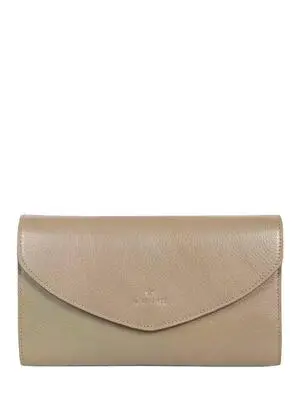 Il Bisonte Bigallo Flap Leather Clutch - Neutrals