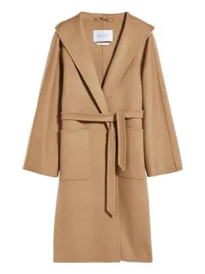 Max Mara Lilia Cashmere Wrap Coat Camel