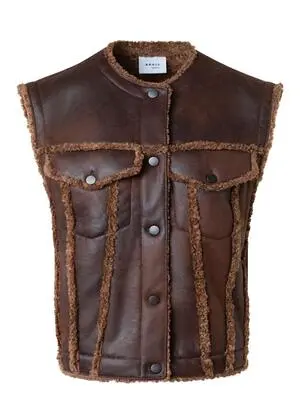 Akris Faux Fur Vest - Bark