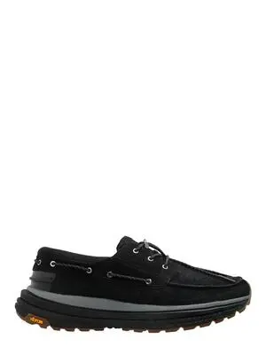 Paul Smith Lace-up Leather Boat Shoes - Black