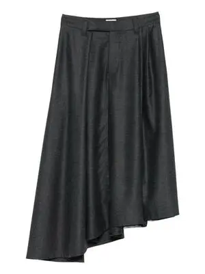 Brunello Cucinelli Pleated Asymmetric Skirt - Grey