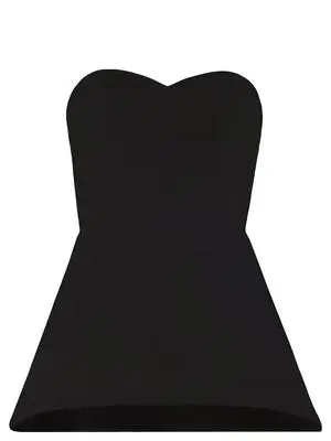 VESTIAIRE D'UN OISEAU LIBRE Sweetheart-neckline Mini Dress - Black