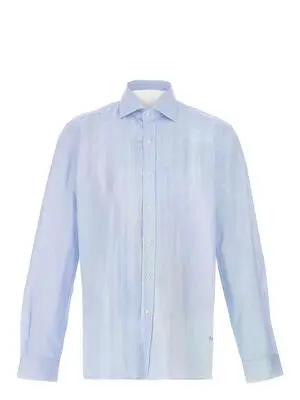 FAY Striped Long-sleeve Shirt - Blue