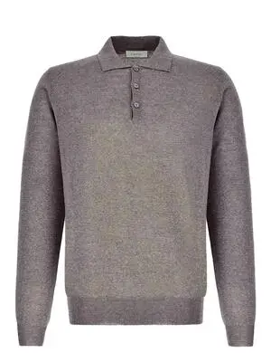 Canali Polo-neck Long-sleeved Sweater - Neutrals