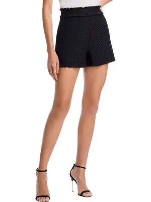 Aqua Tweed Shorts - Black