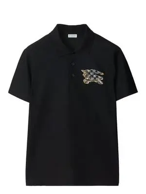 Burberry Equestrian Knight Design Polo Shirt - Black